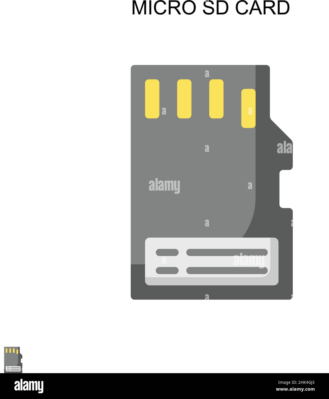 Micro sd card Simple vector icon. Illustration symbol design template ...