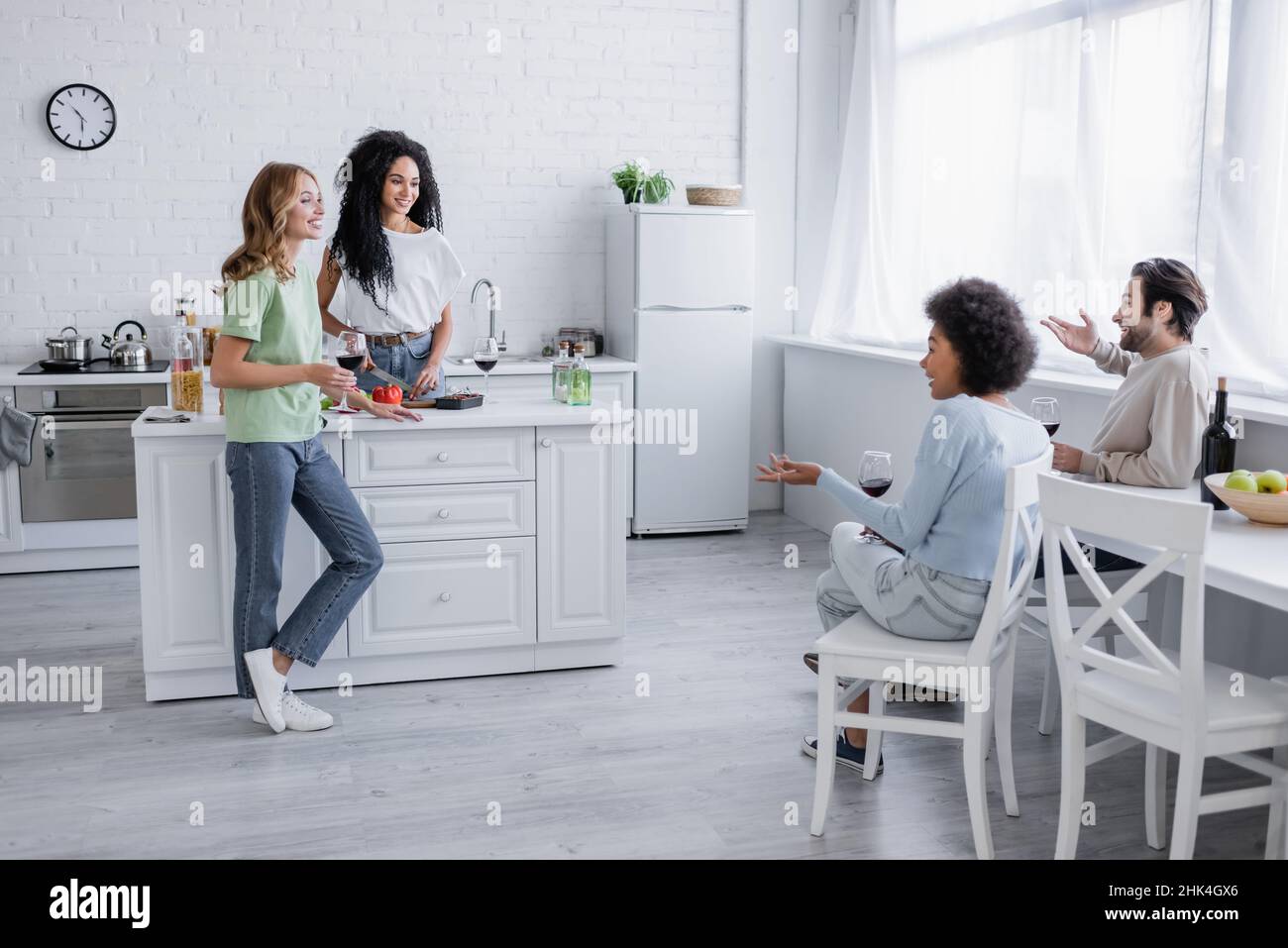 Modern happy cheerful positive hi-res stock photography and images - Alamy