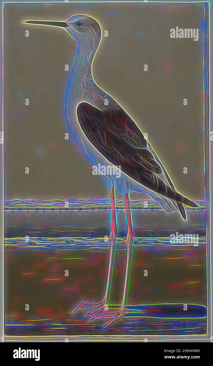 Inspired by Water Bird in a Landscape, Opaque watercolor on paper, ca ...