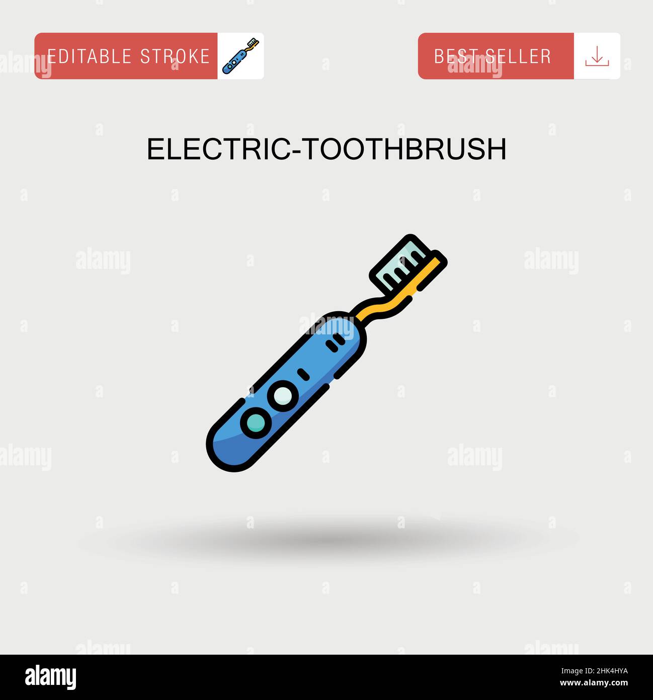 Electric-toothbrush Simple vector icon Stock Vector Image & Art - Alamy