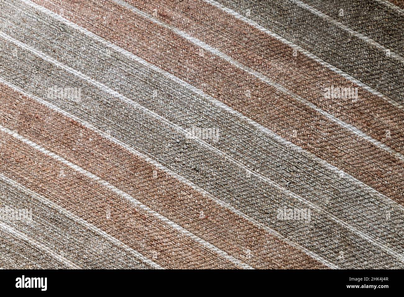 Gray red striped natural textile, background photo texture Stock Photo ...