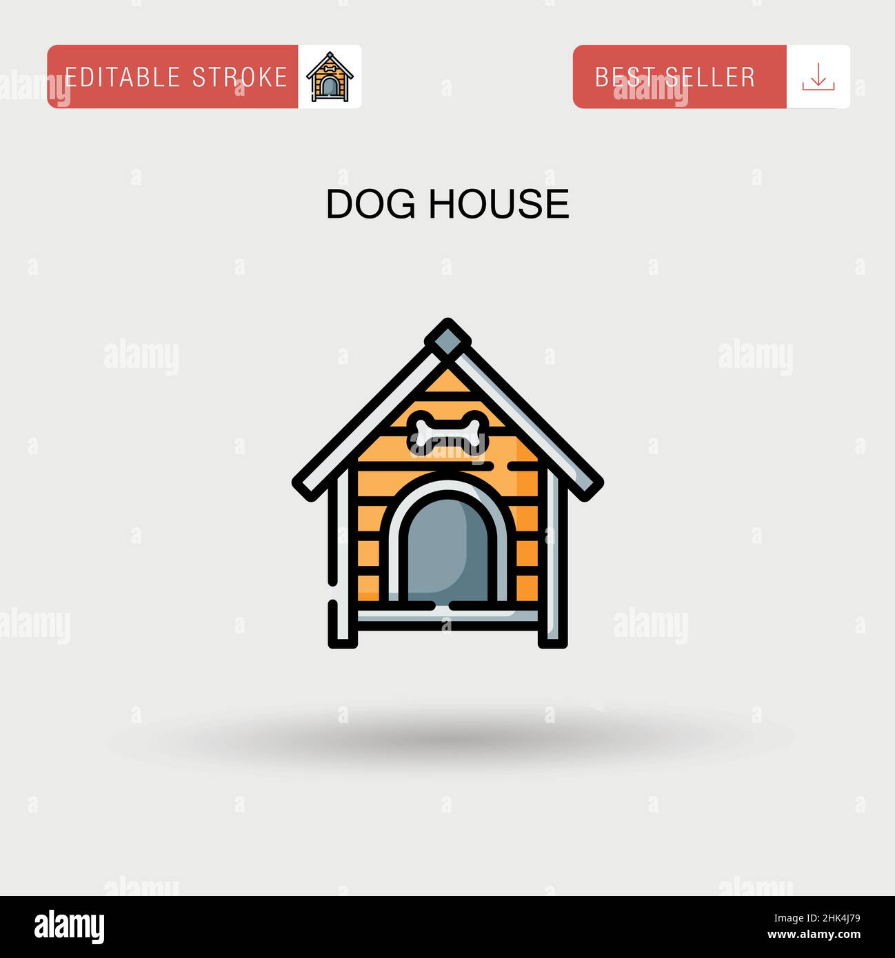 Dog house Simple vector icon Stock Vector Image & Art - Alamy