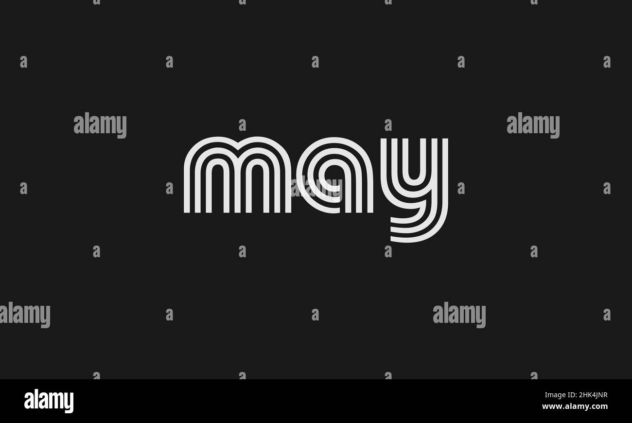 Word MAY in letters - Initial vector design - Premium Icon, Logo vector ...