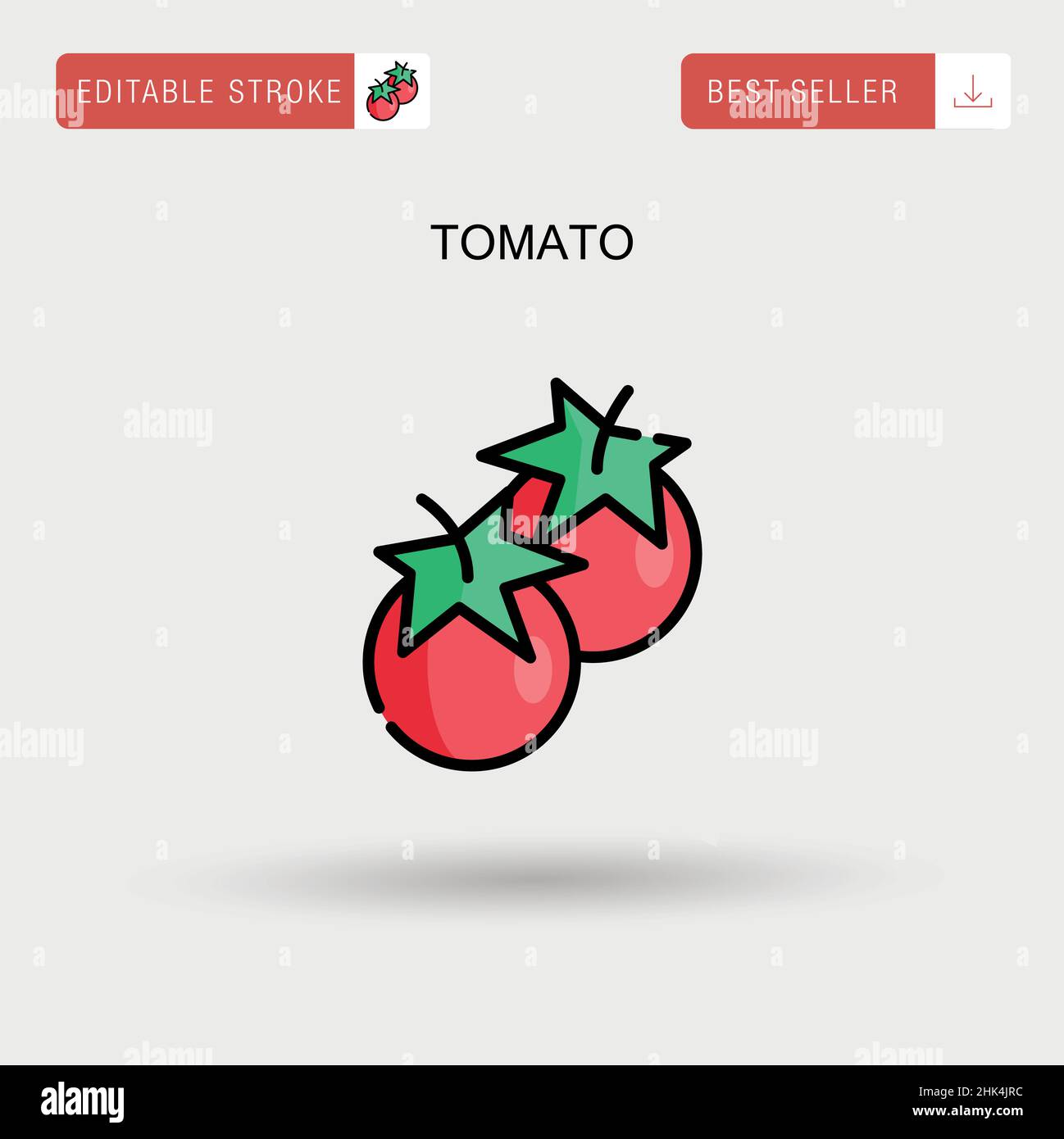Tomato Simple vector icon Stock Vector Image & Art - Alamy