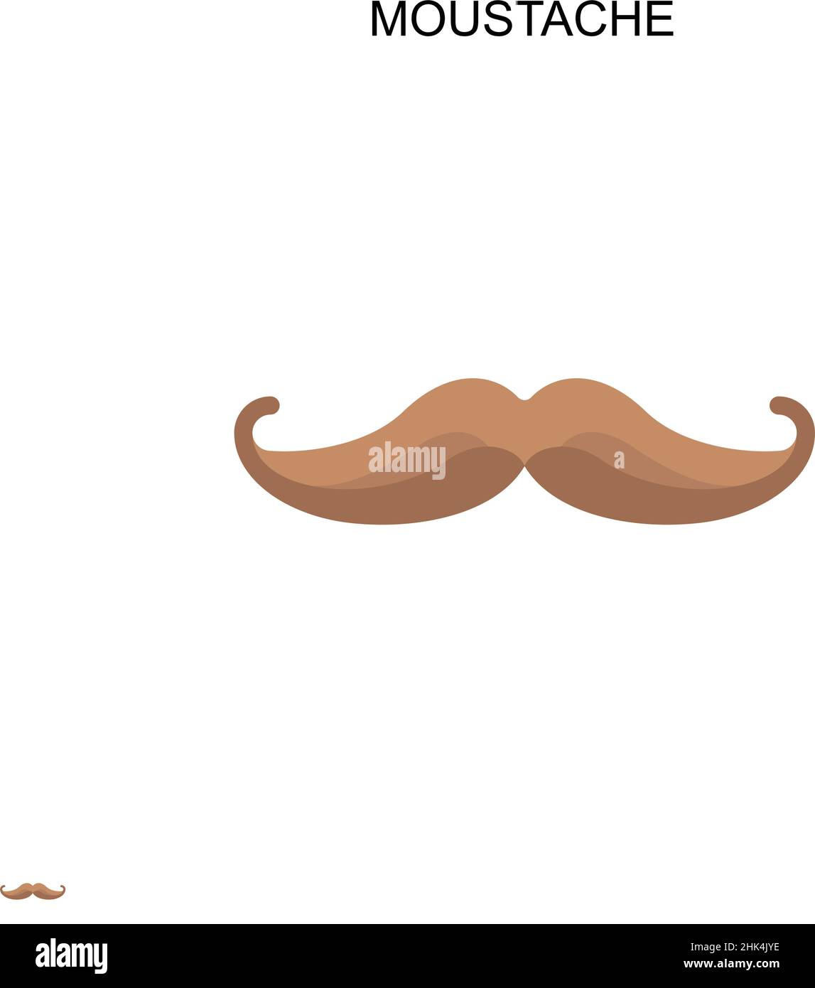 Moustache Simple vector icon. Illustration symbol design template for ...