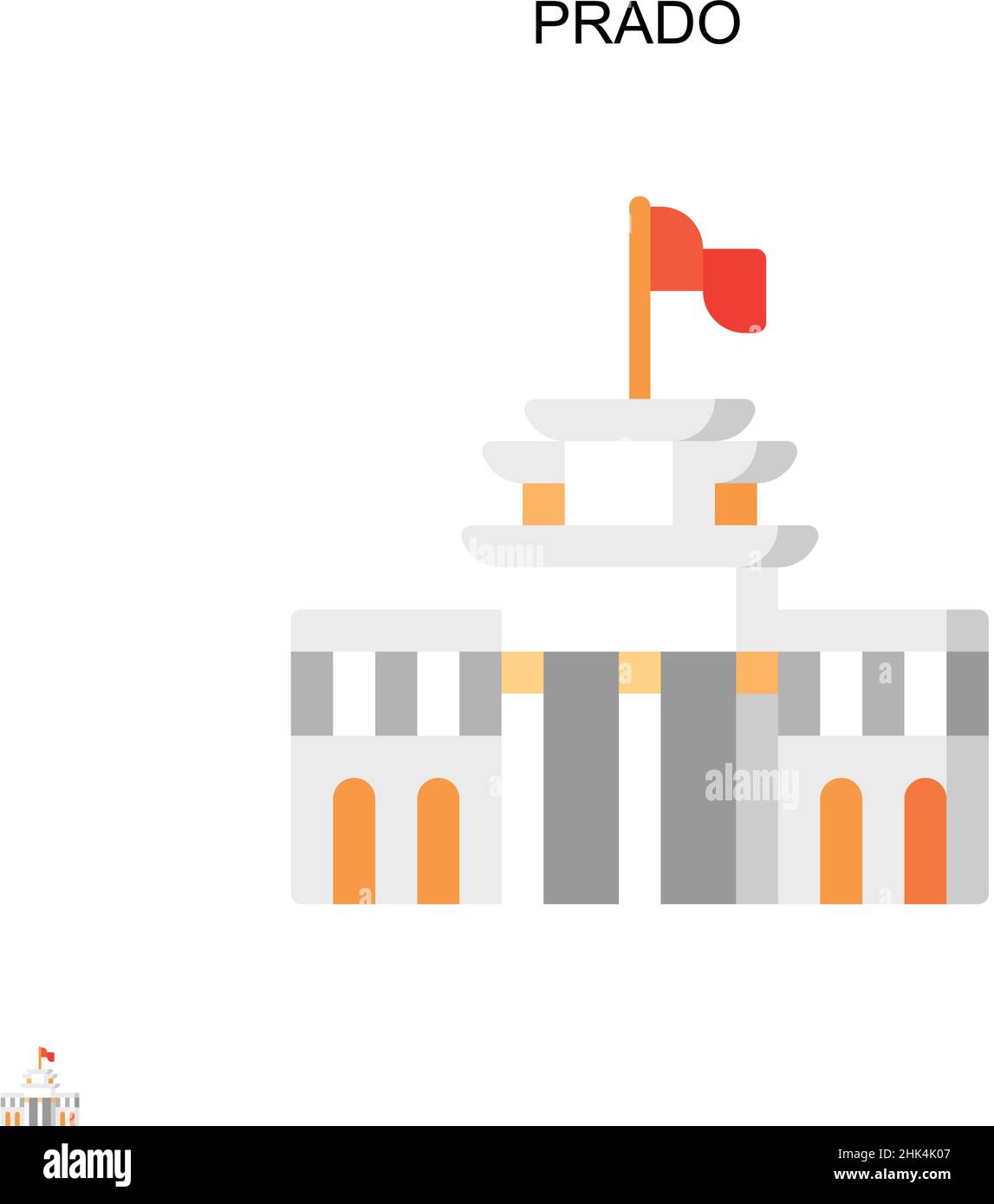 Prado Simple vector icon. Illustration symbol design template for web ...