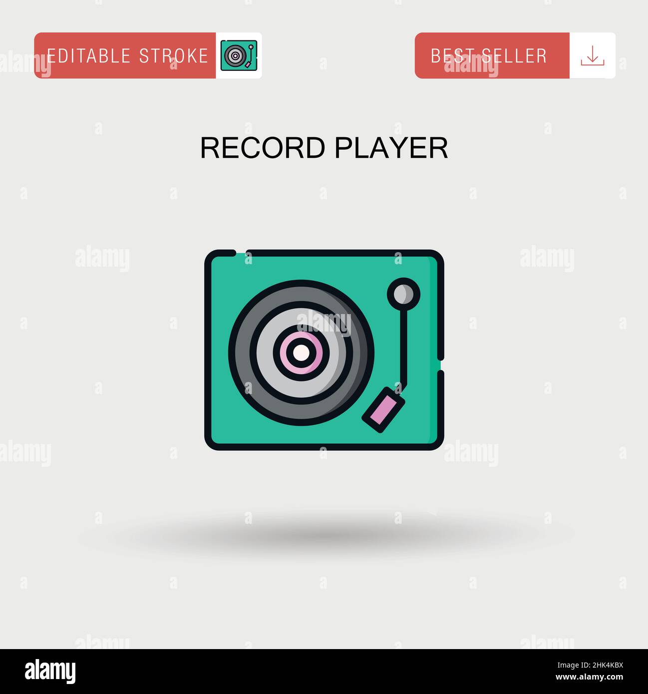 Record player Simple vector icon Stock Vector Image & Art - Alamy