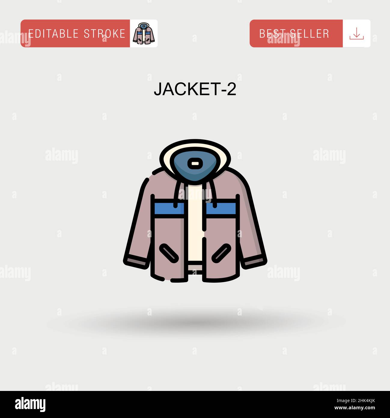 Jacket-2 Simple vector icon Stock Vector Image & Art - Alamy