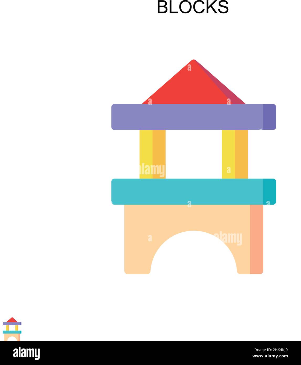 Blocks Simple vector icon. Illustration symbol design template for web ...