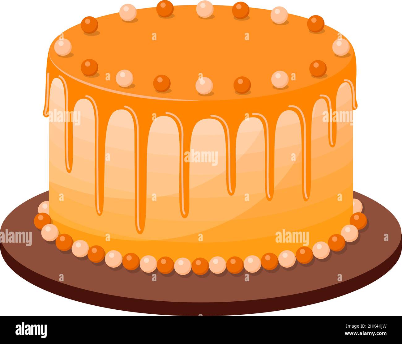 Delicious orange cake on Stock Vector Images - Alamy