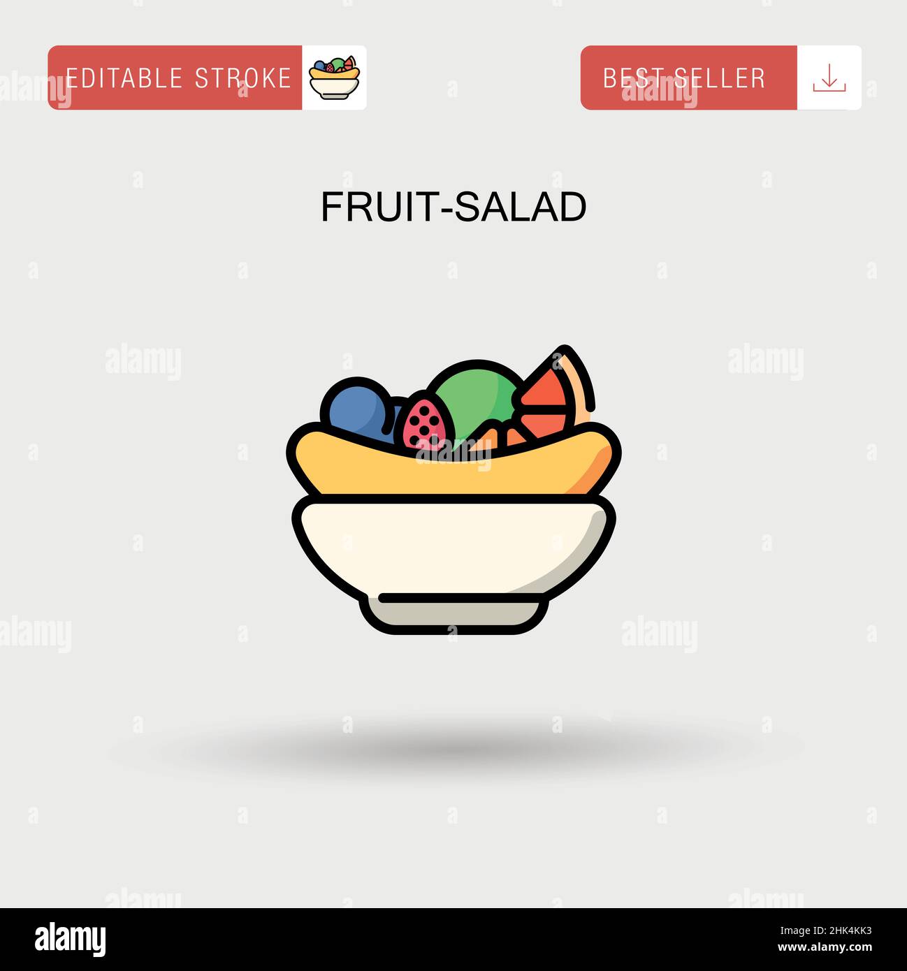 Berry fruit salad icon Stock Vector Images - Alamy