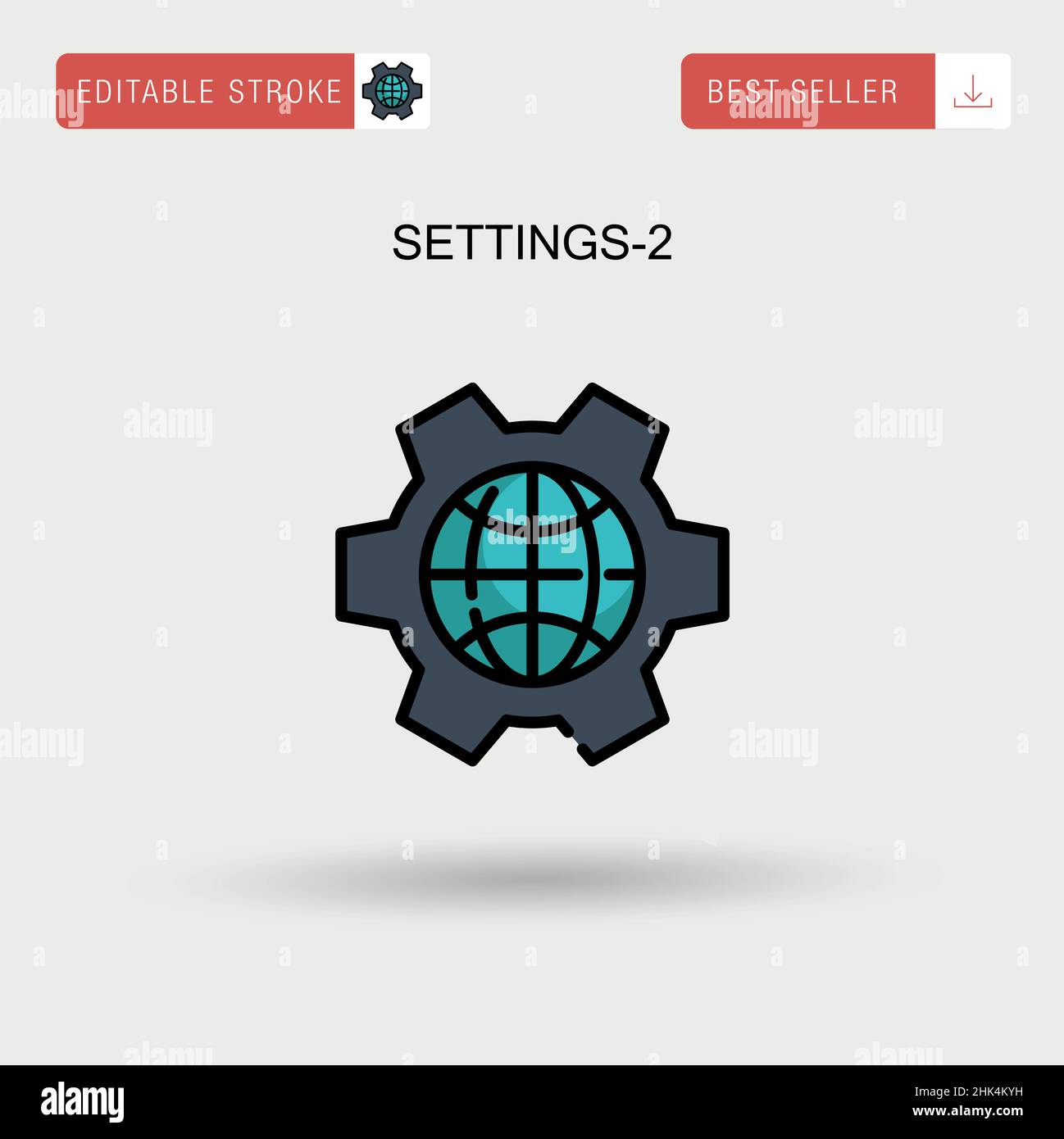 Settings-2 Simple vector icon Stock Vector Image & Art - Alamy