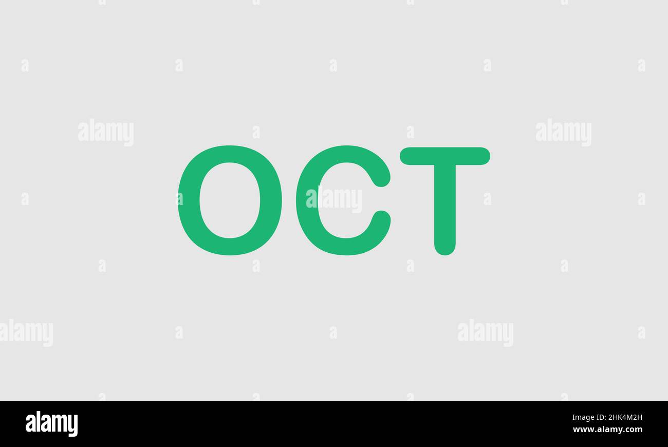Word OCT in letters - Initial vector design - Premium Icon, Logo vector ...
