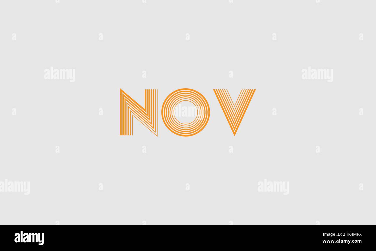 Word NOV in letters - Initial vector design - Premium Icon, Logo vector ...