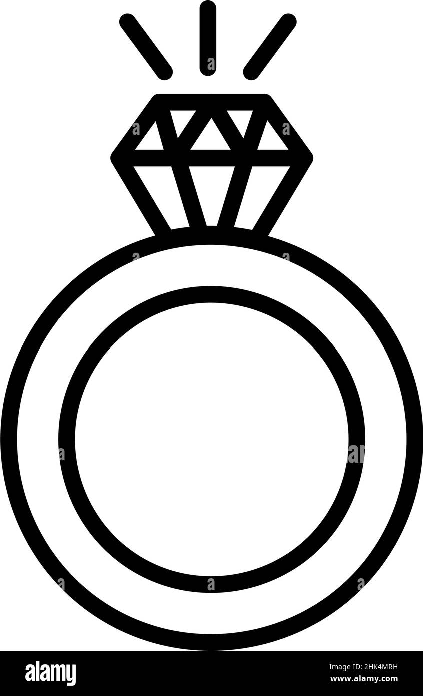 Engagement ring icon on white background, vector illustration Stock ...
