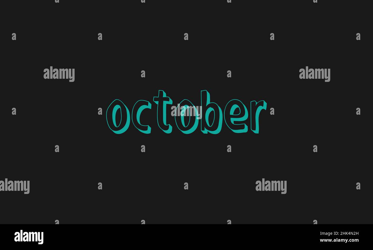Word OCTOBER in letters - Initial vector design - Premium Icon, Logo ...