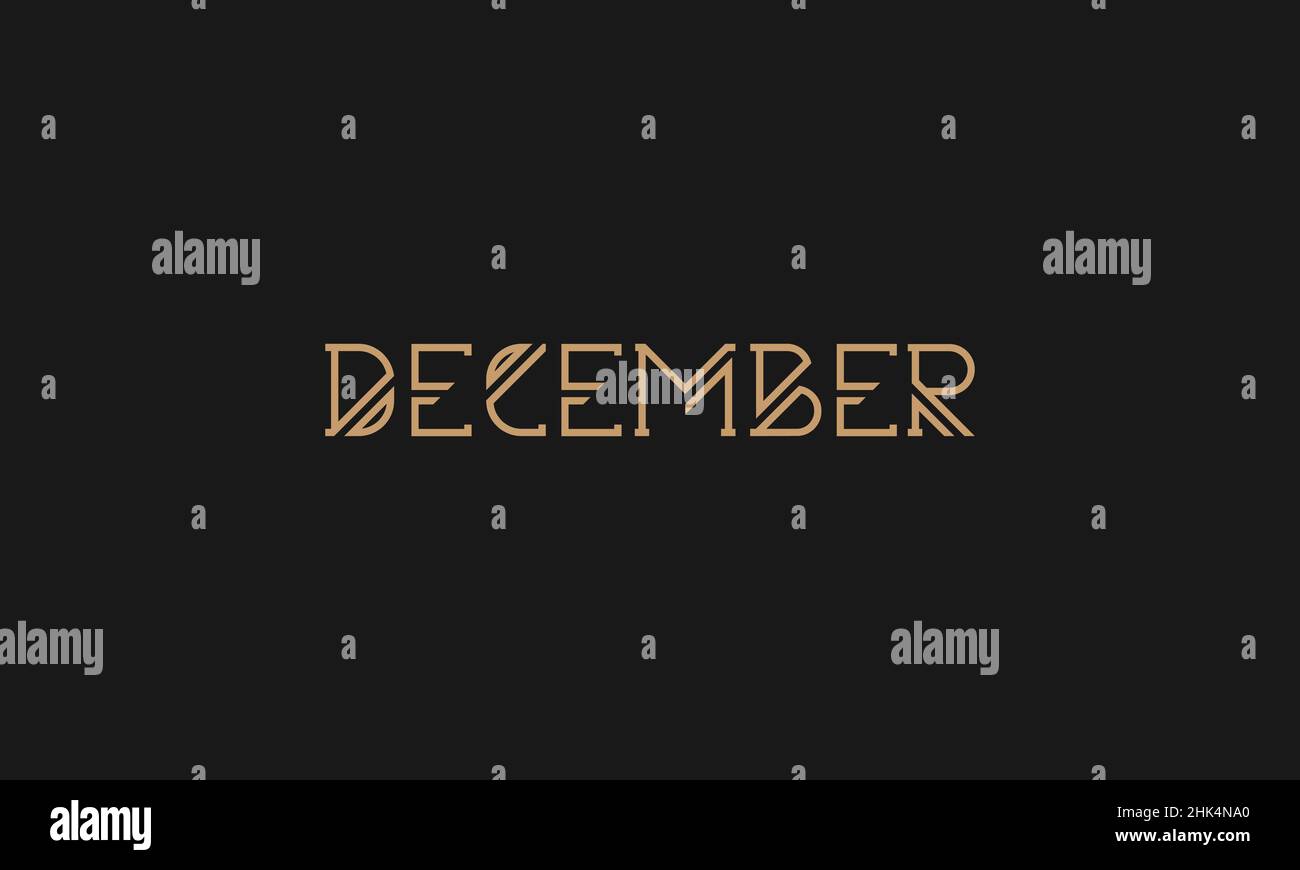 Word DECEMBER in letters - Initial vector design - Premium Icon, Logo ...