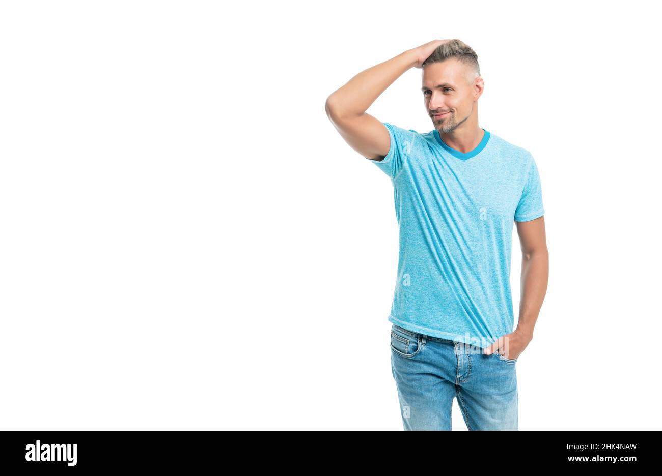 Smiling mature grizzled man Cut Out Stock Images & Pictures - Alamy