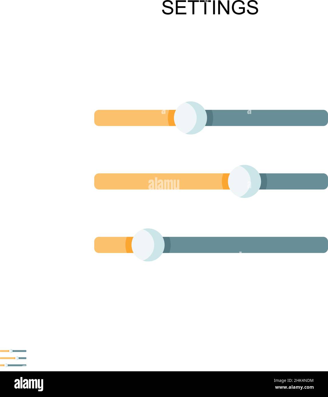Settings Simple vector icon. Illustration symbol design template for ...