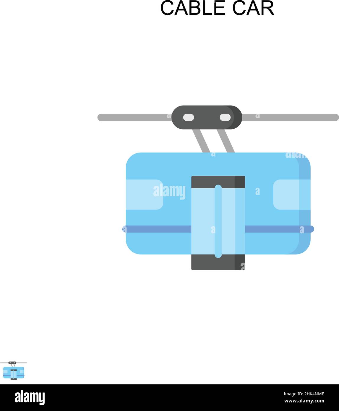 Cable Car Simple Vector Icon Illustration Symbol Design Template For Web Mobile Ui Element