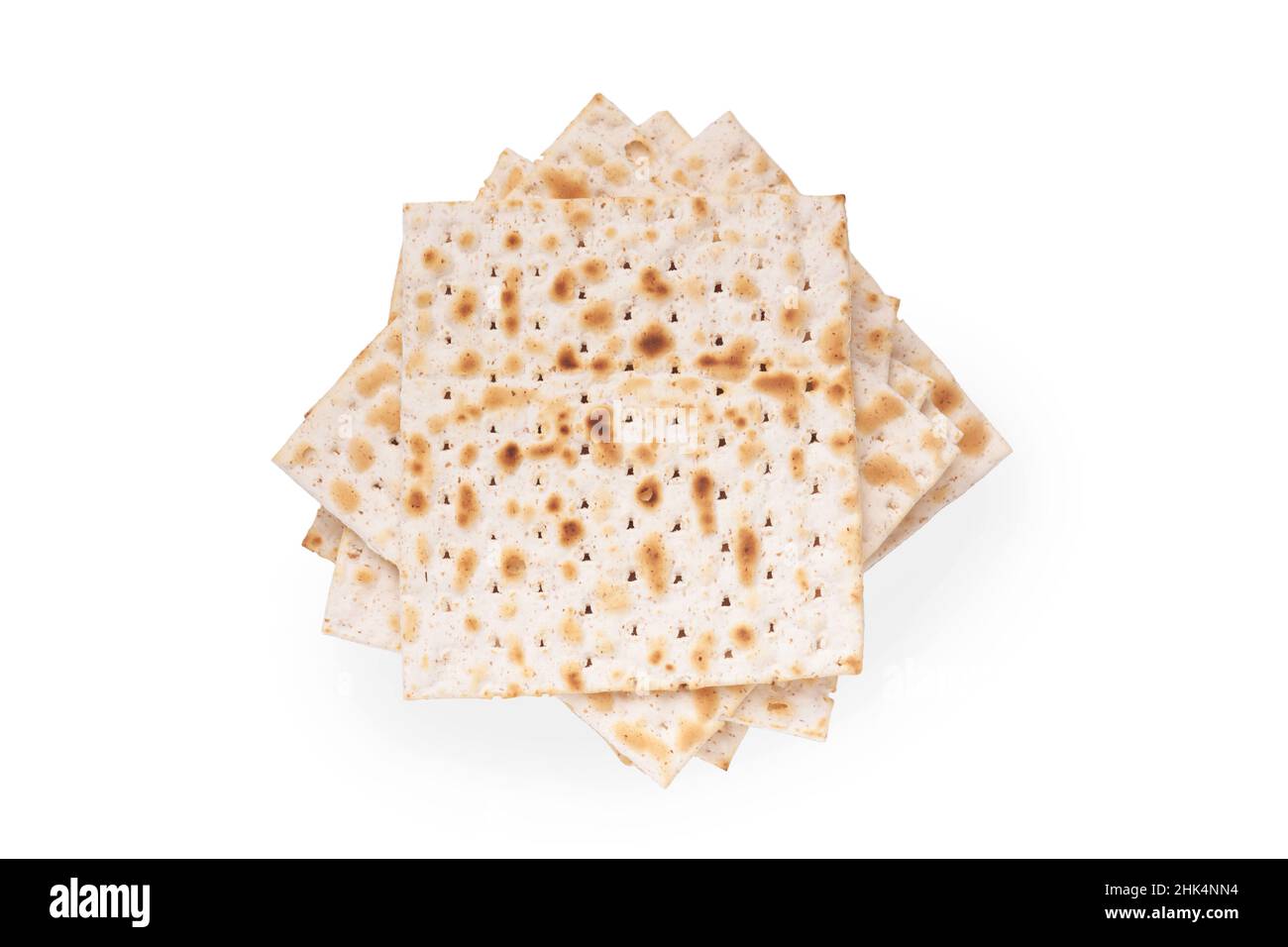 Matzah. Traditional ritual Jewish bread on isolated on white background ...