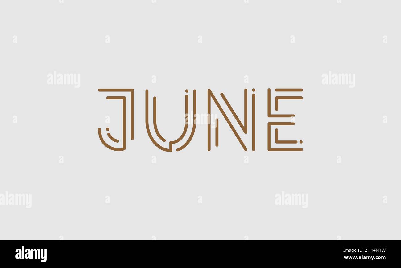 Word JUNE in letters - Initial vector design - Premium Icon, Logo ...