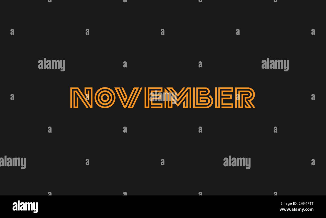 Word NOVEMBER in letters - Initial vector design - Premium Icon, Logo ...