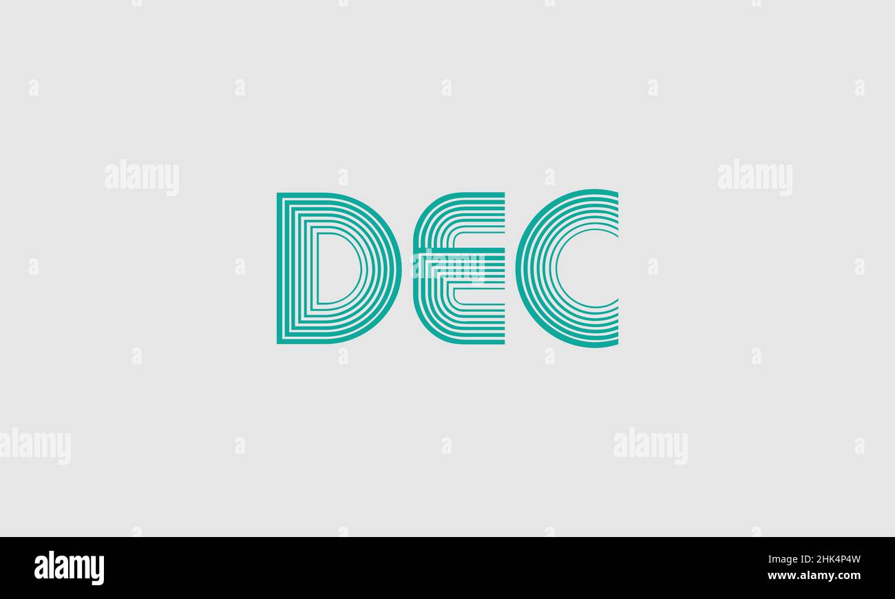 Word DEC in letters - Initial vector design - Premium Icon, Logo vector ...