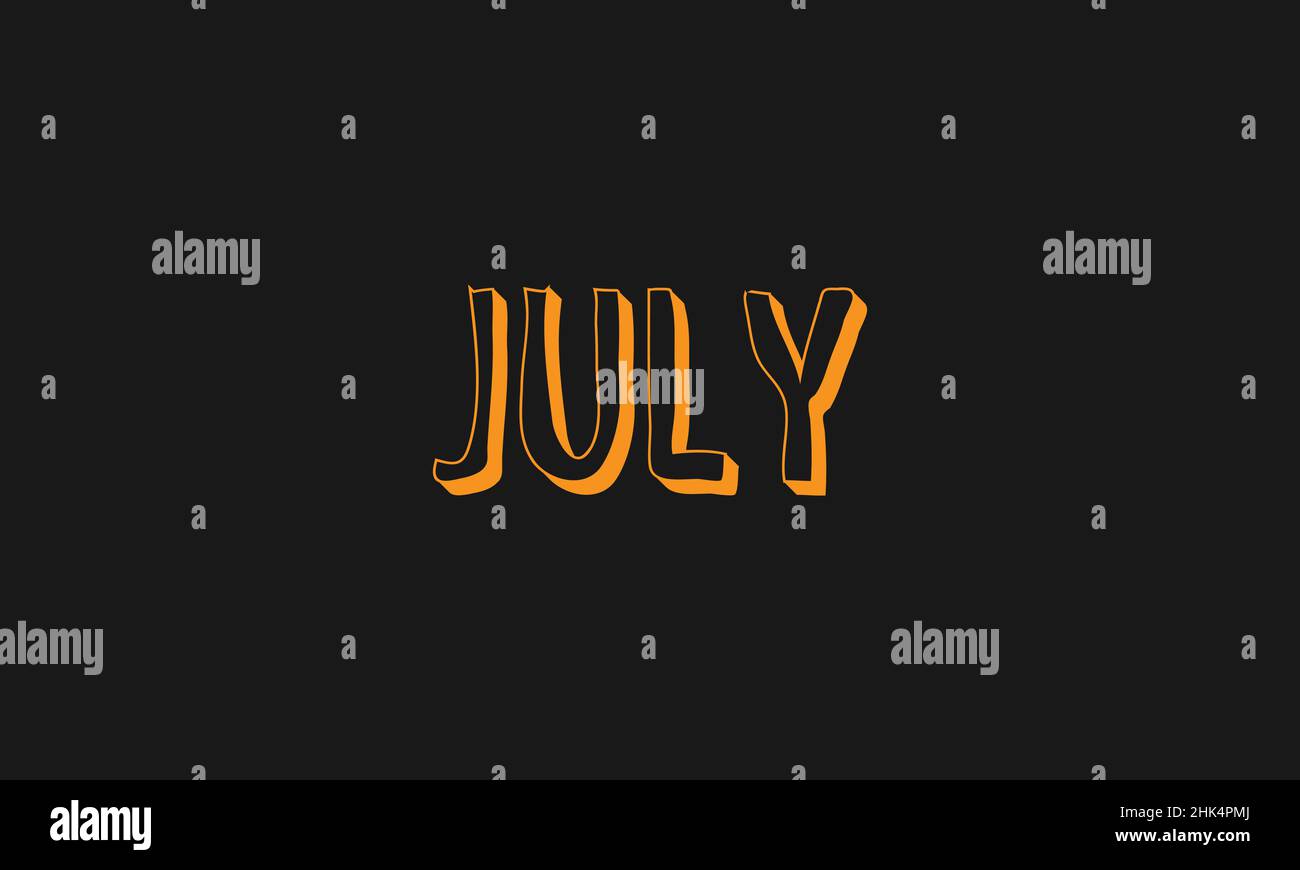 Word JULY in letters - Initial vector design - Premium Icon, Logo ...