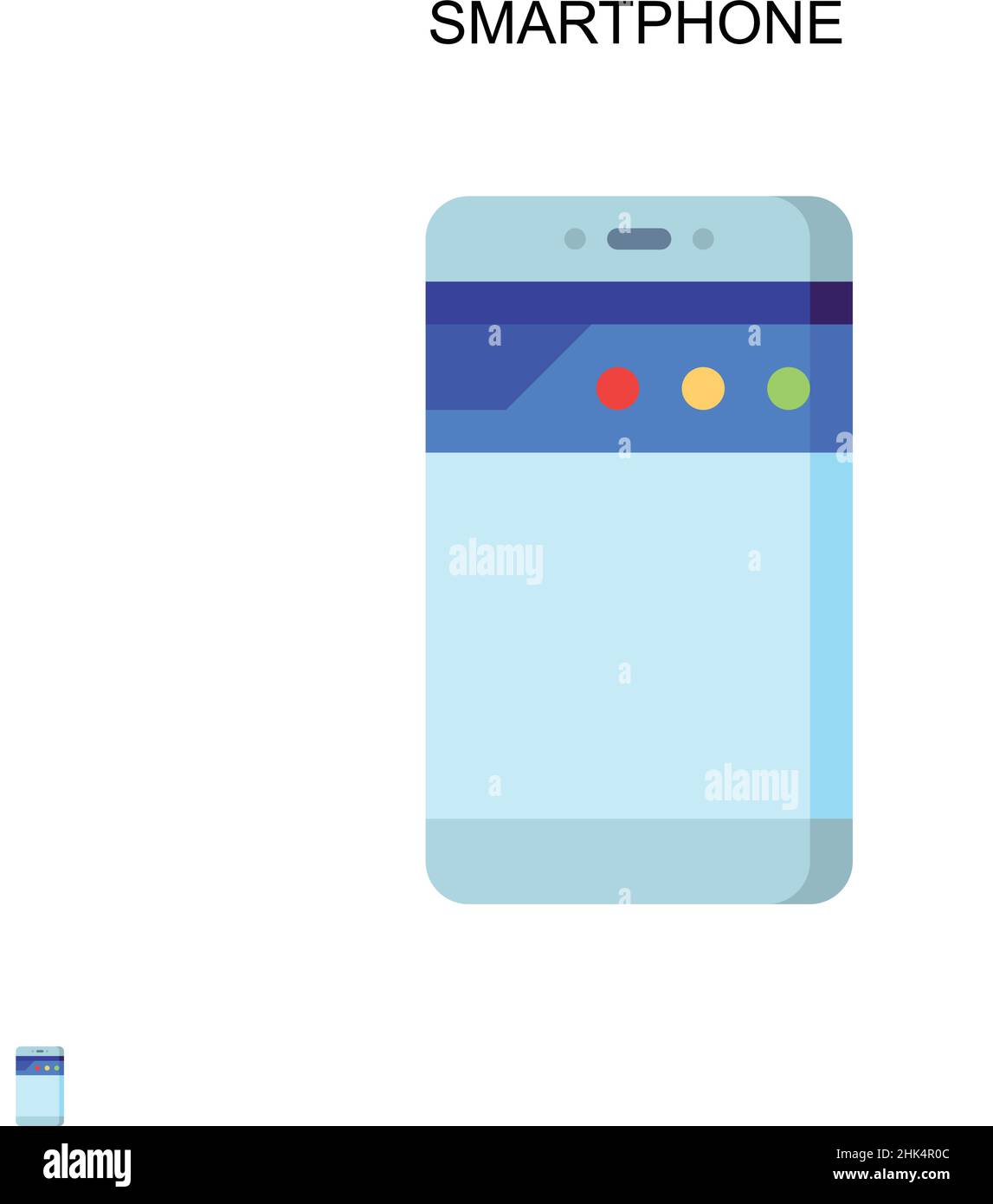 Smartphone Simple vector icon. Illustration symbol design template for ...