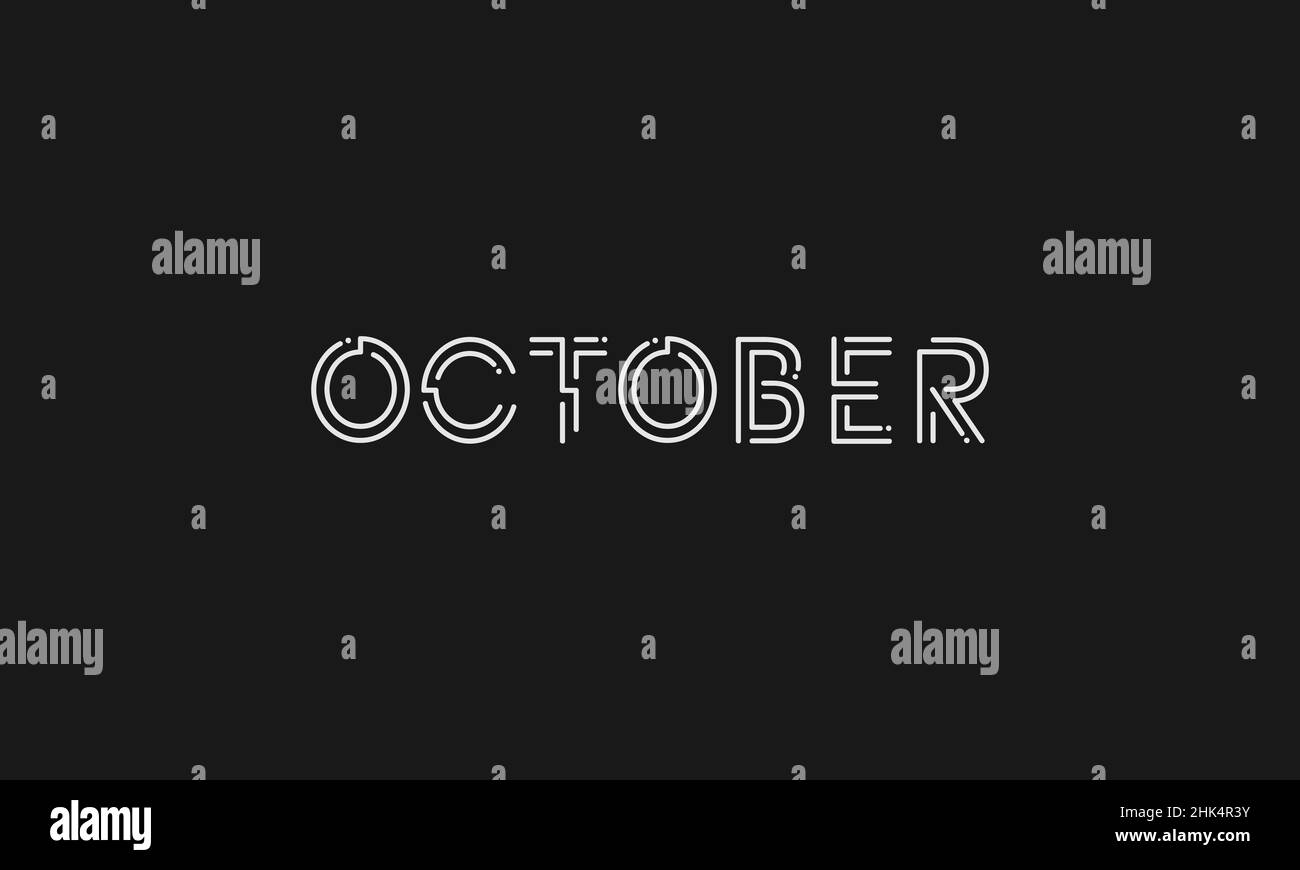 Word OCTOBER in letters - Initial vector design - Premium Icon, Logo ...