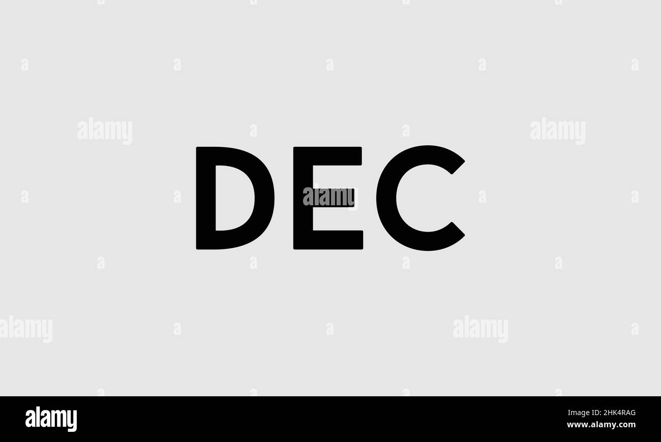 Word DEC in letters - Initial vector design - Premium Icon, Logo vector ...