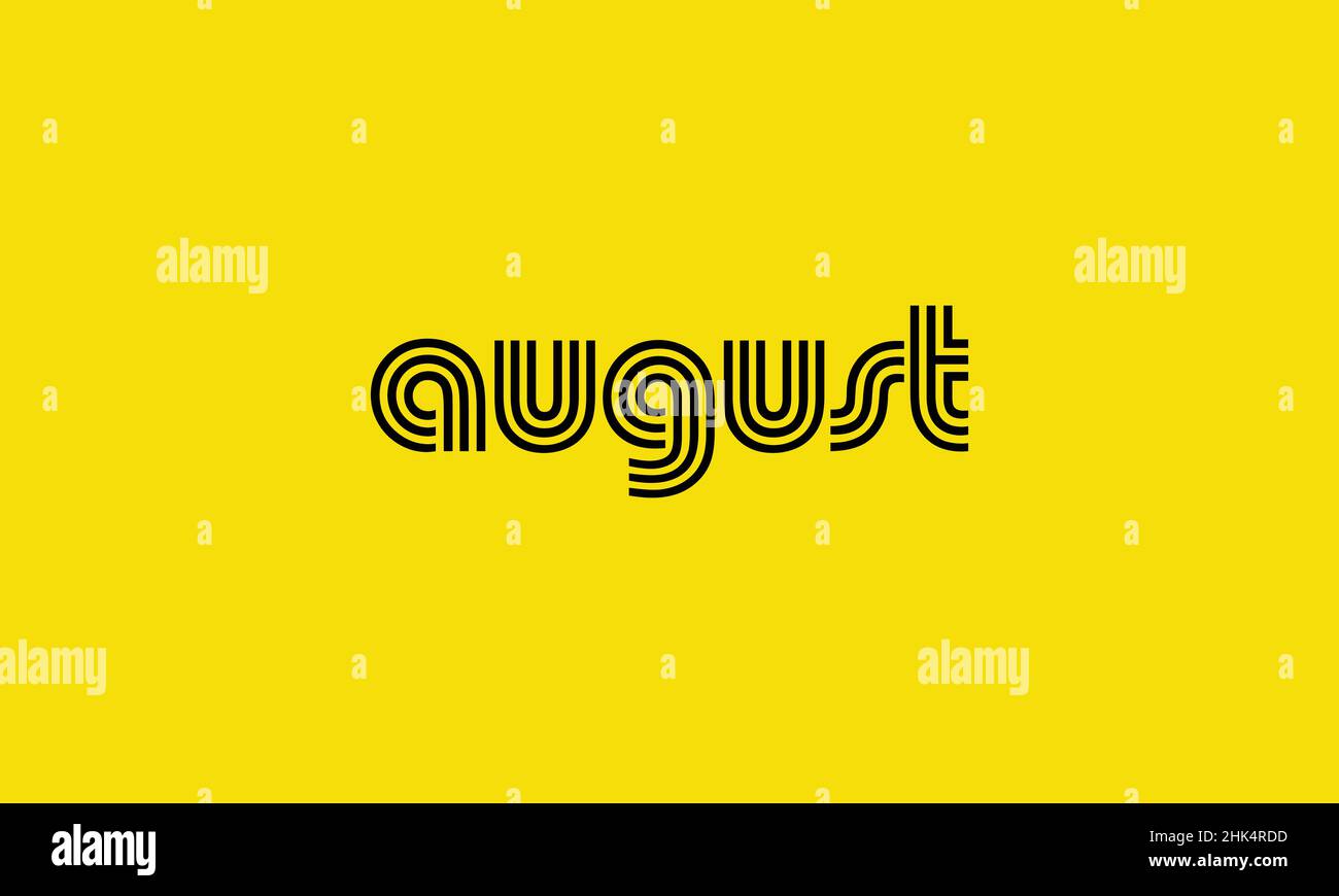 Word AUGUST in letters - Initial vector design - Premium Icon, Logo ...