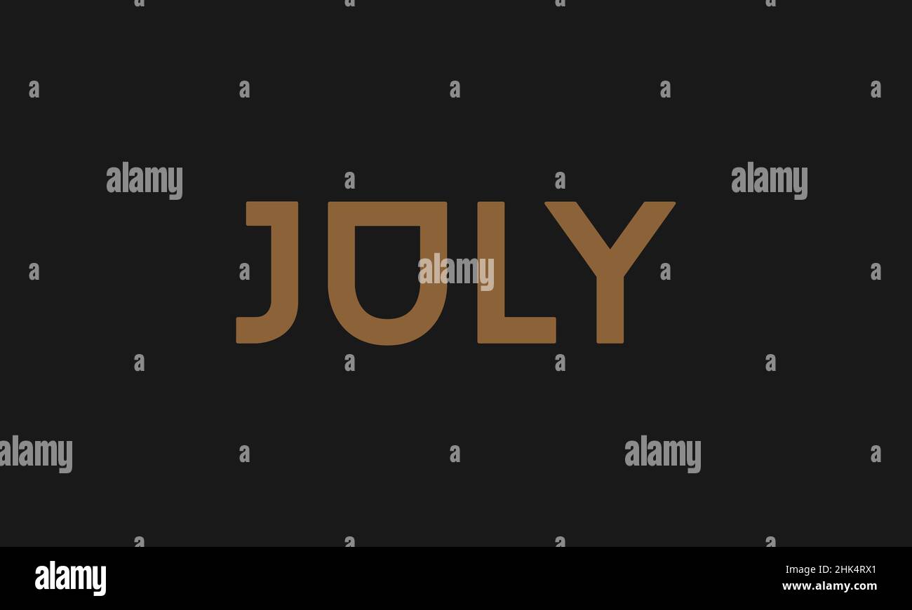 Word JULY in letters - Initial vector design - Premium Icon, Logo ...