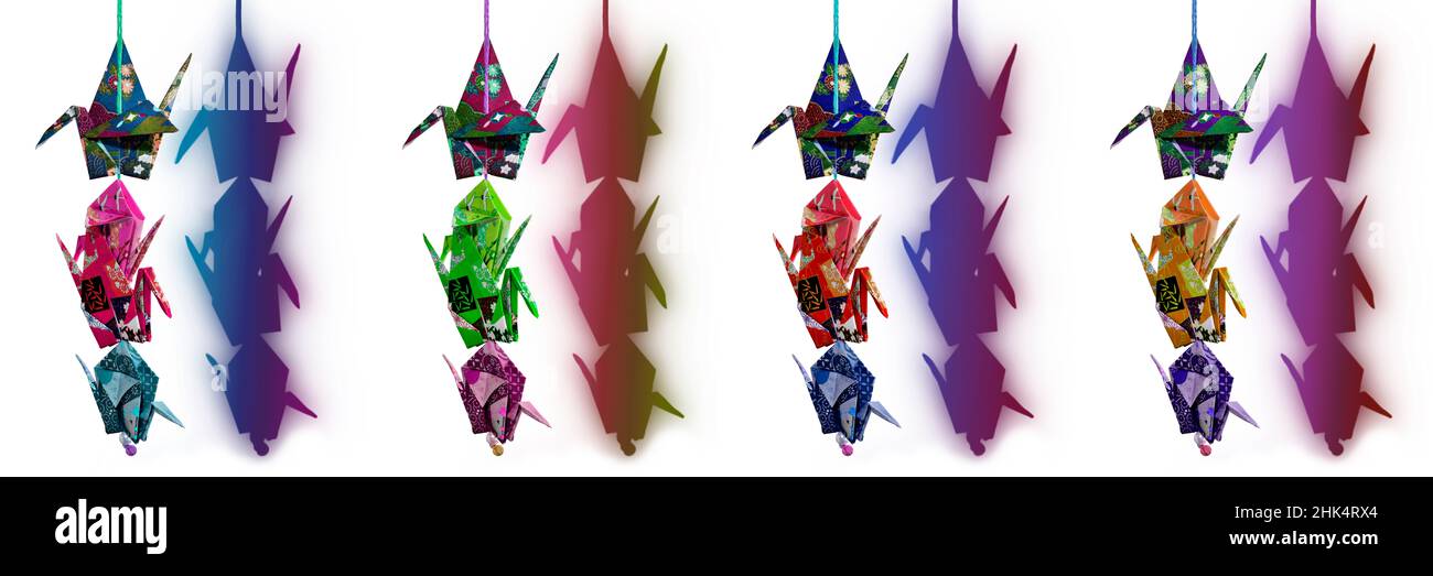 Origami Crane Birds Stock Photo - Alamy