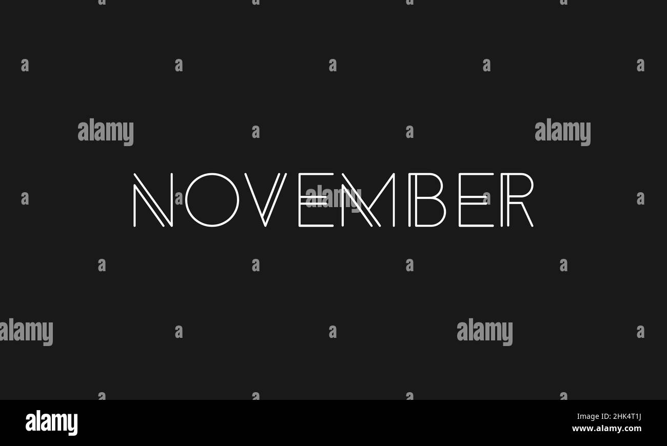 Word NOVEMBER in letters - Initial vector design - Premium Icon, Logo ...