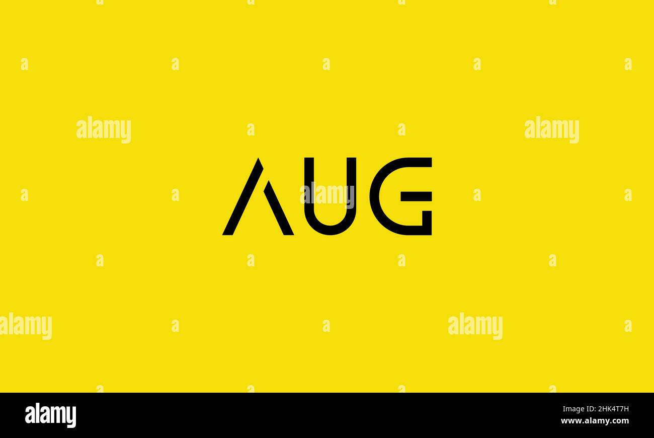 Word AUG in letters - Initial vector design - Premium Icon, Logo vector ...