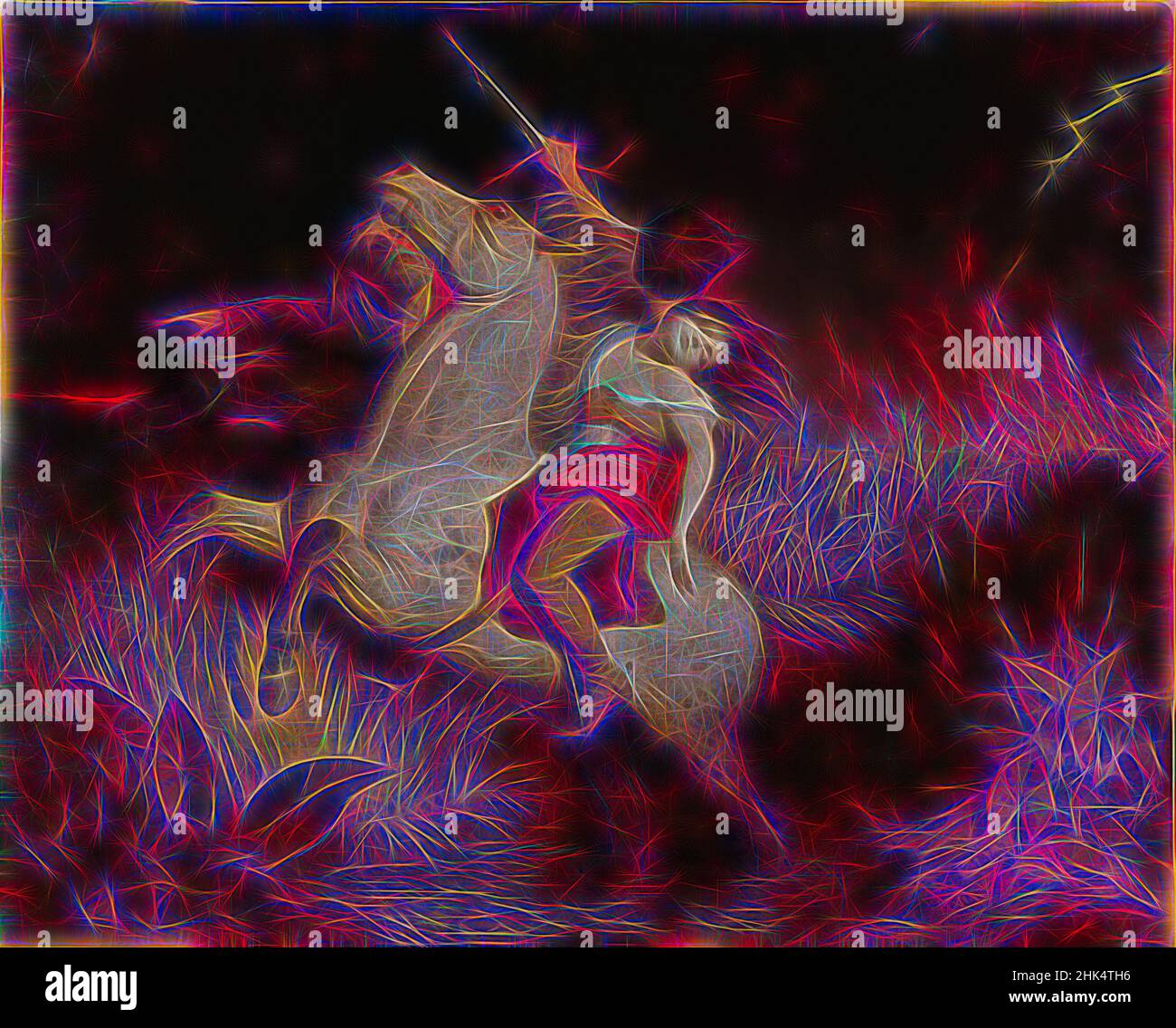 Inspired by Prairie on Fire, Charles Deas, American, 1818-1867, Oil on ...