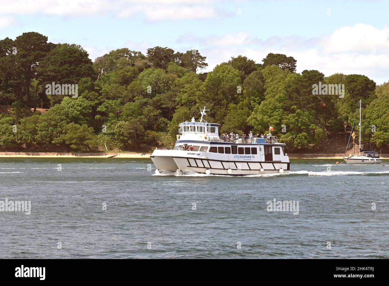 Poole Harbour, Dorset, England - June 2021: Tourist sightseeing boat ...