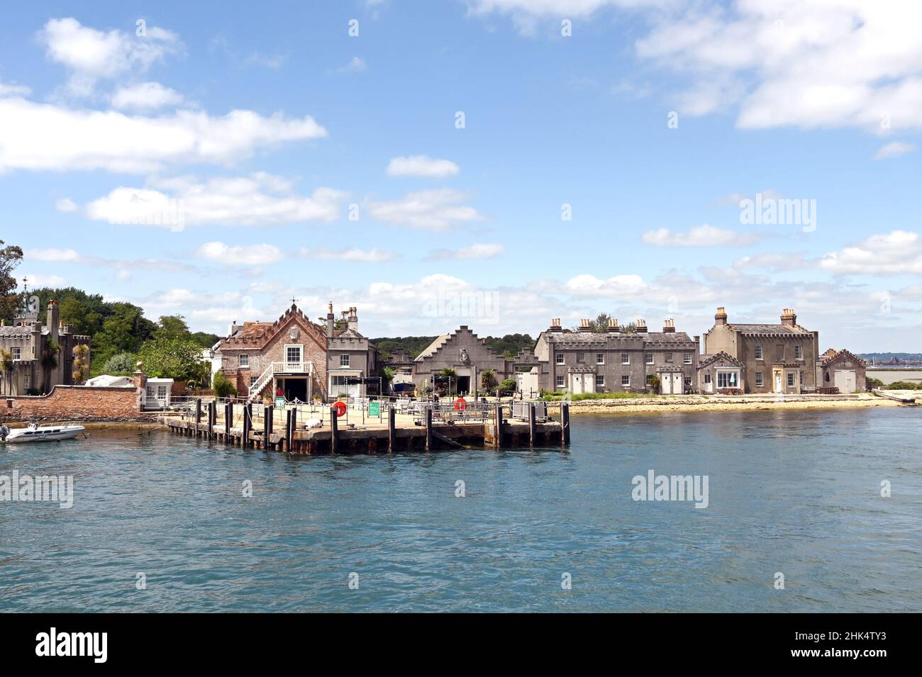 Poole Harbour, Dorset, England - June 2021: Jetty for visitors to ...