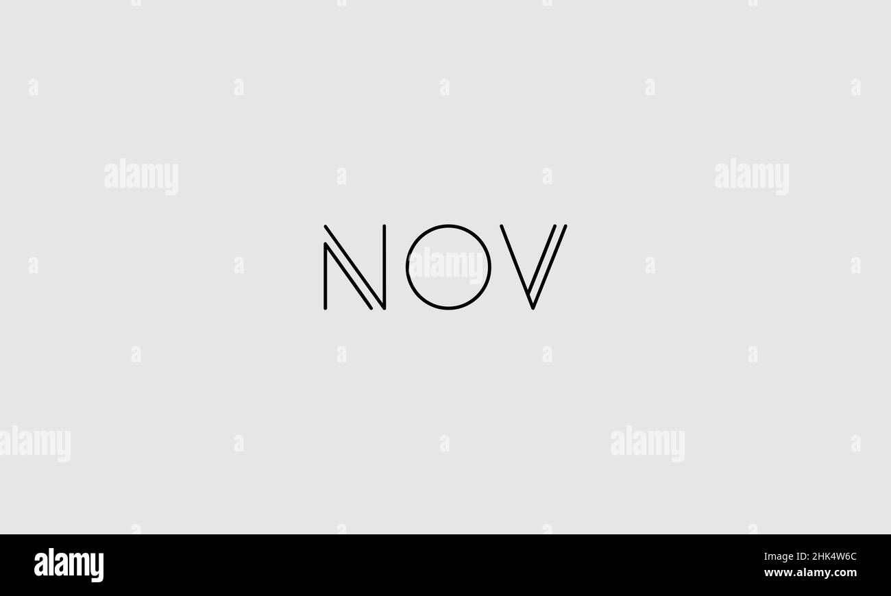 Word NOV in letters - Initial vector design - Premium Icon, Logo vector ...