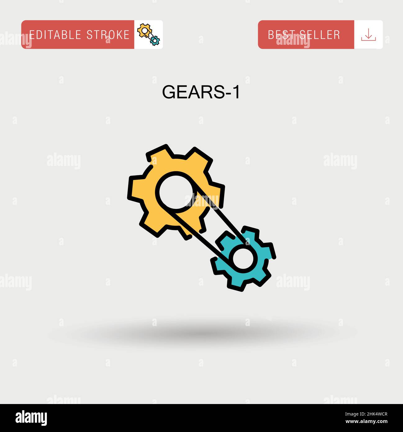 Gears-1 Simple vector icon Stock Vector Image & Art - Alamy