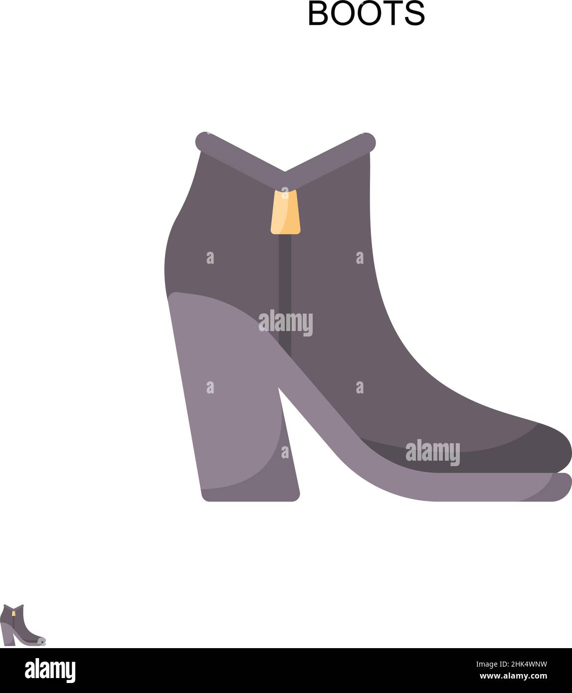 Boots Simple vector icon. Illustration symbol design template for web ...