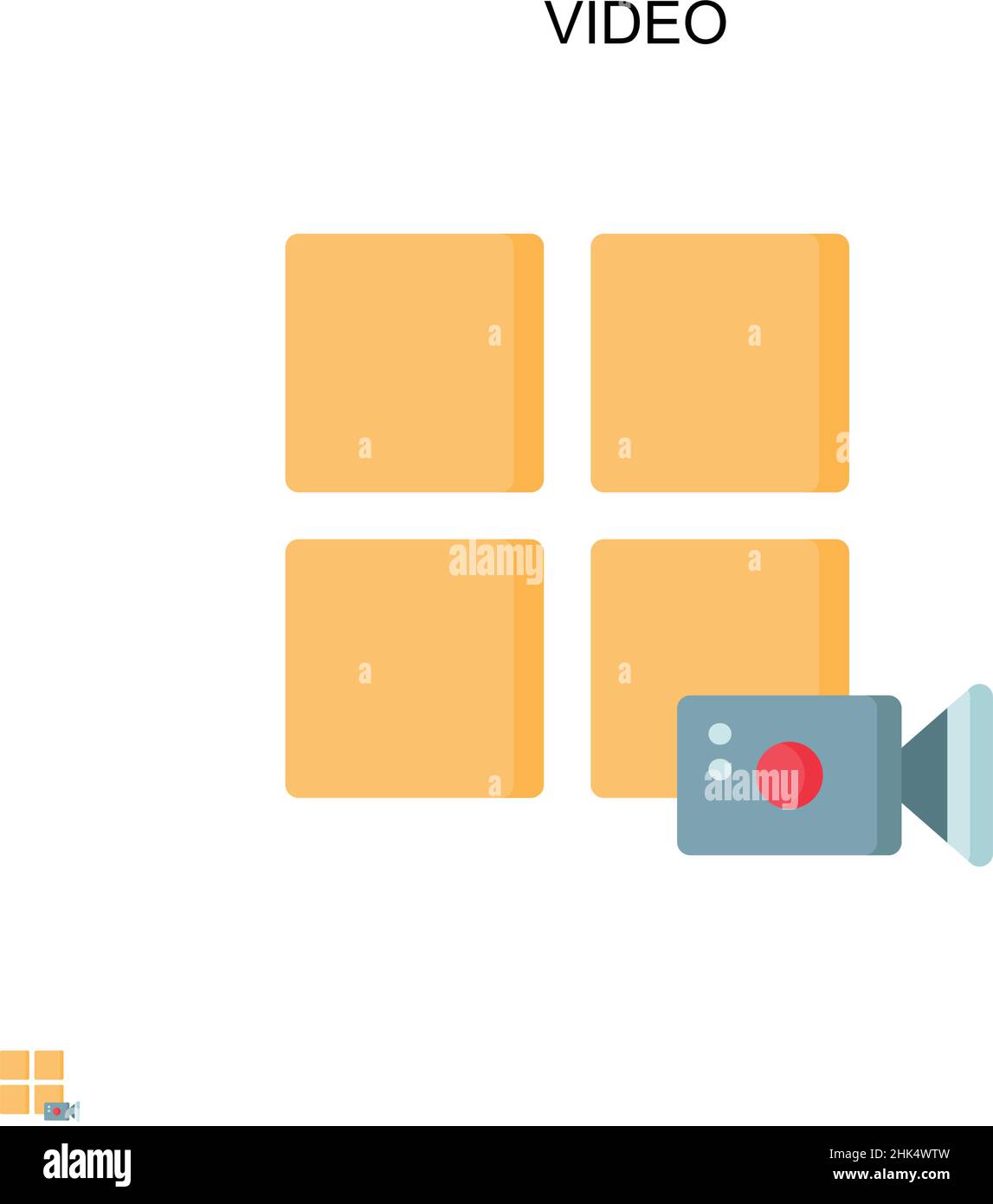 Video Simple vector icon. Illustration symbol design template for web ...