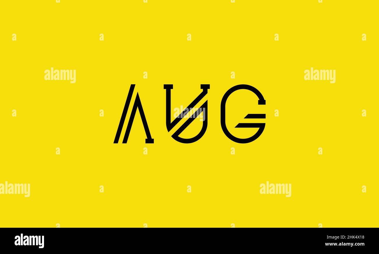 Word AUG in letters - Initial vector design - Premium Icon, Logo vector ...