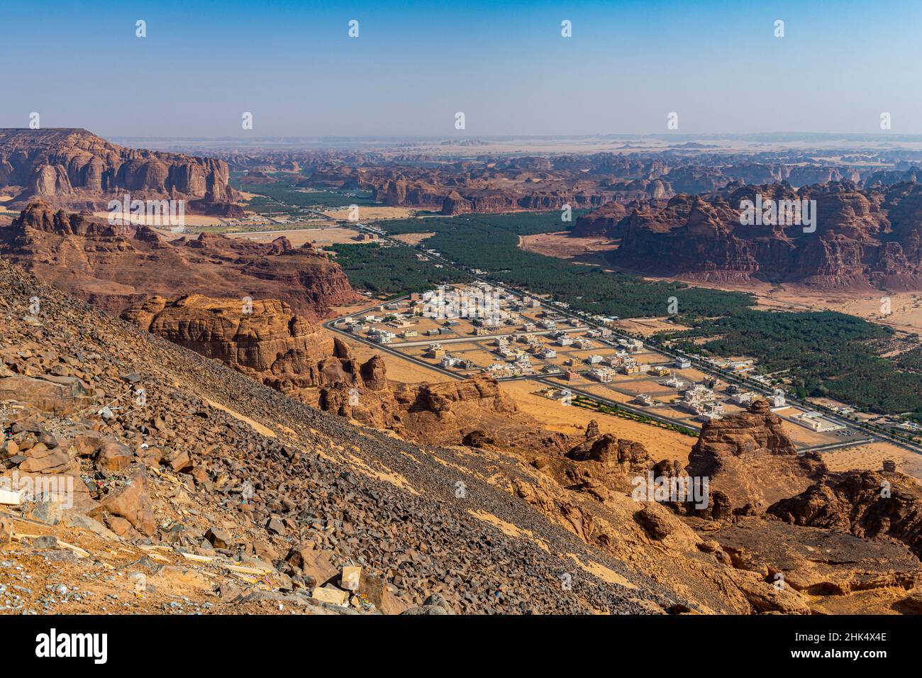 View over the Al Ula valley, Kingdom of Saudi Arabia, Middle East Stock ...