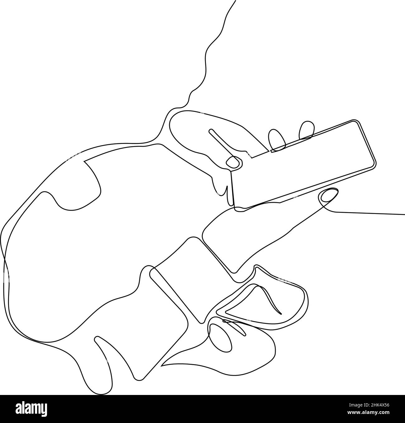 Hands holding modern smart Black and White Stock Photos & Images - Alamy