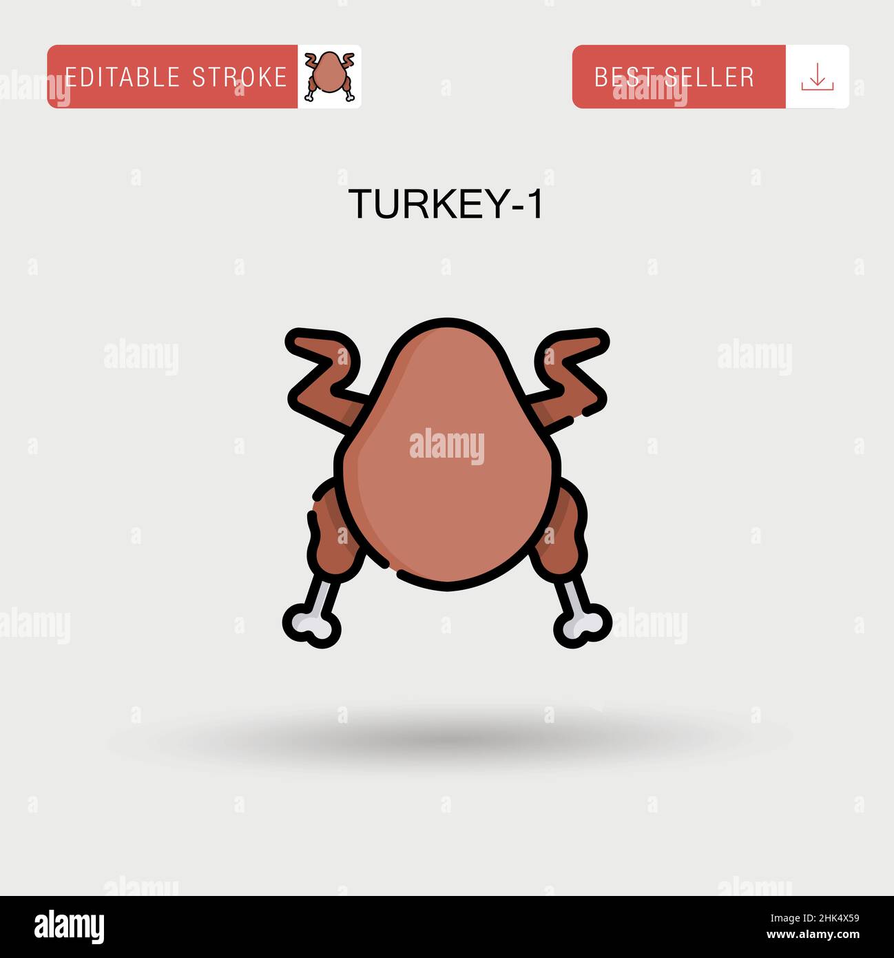 Turkey-1 Simple vector icon Stock Vector Image & Art - Alamy