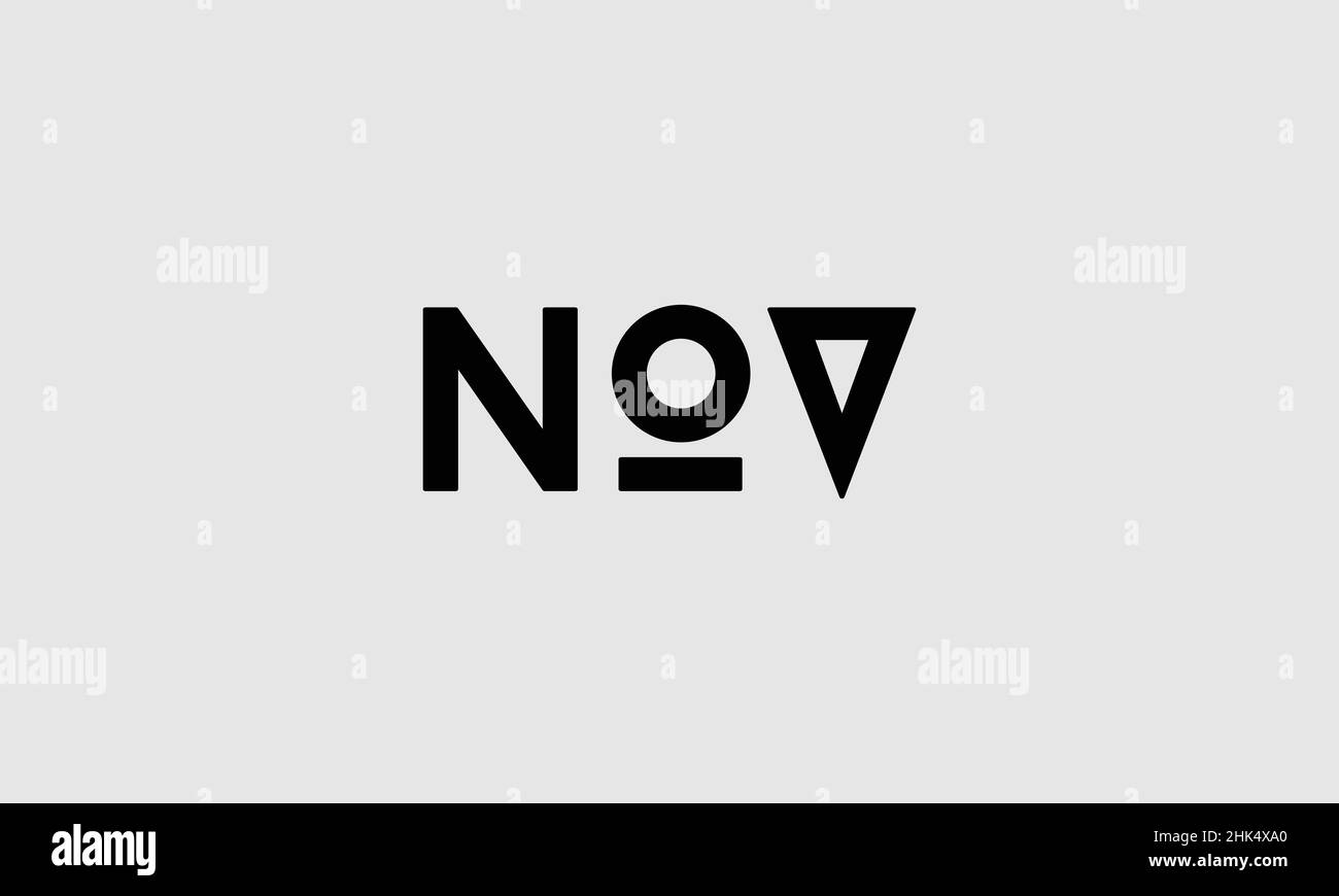 Word NOV in letters - Initial vector design - Premium Icon, Logo vector ...