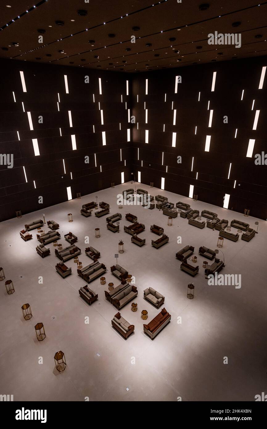 Interior of the Maraya Concert Hall, Al Ula, Kingdom of Saudi Arabia ...